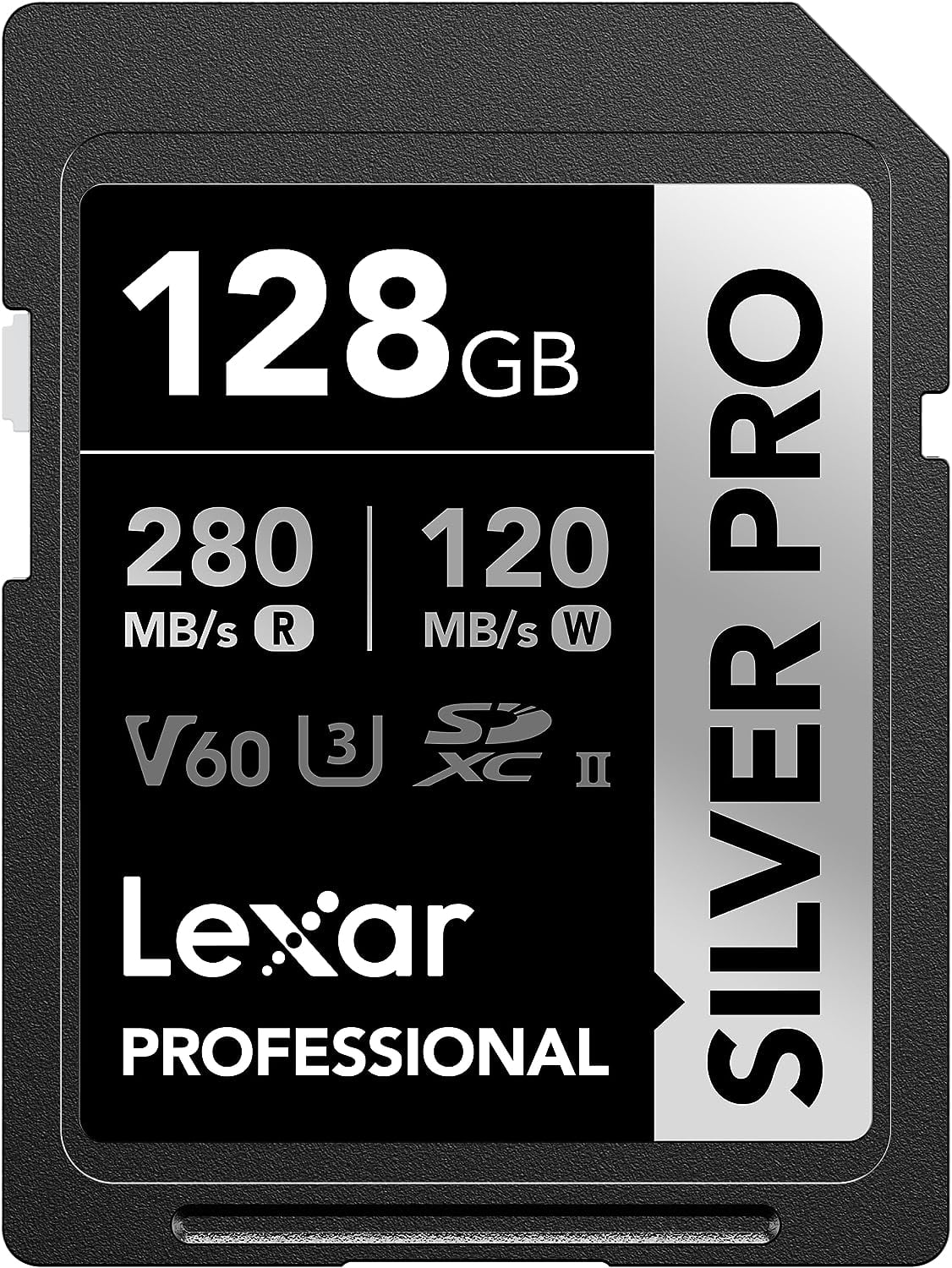 Lexar Professional 128GB Silver PRO SDXC UHS-II Memory , C10, U3, V60 ...