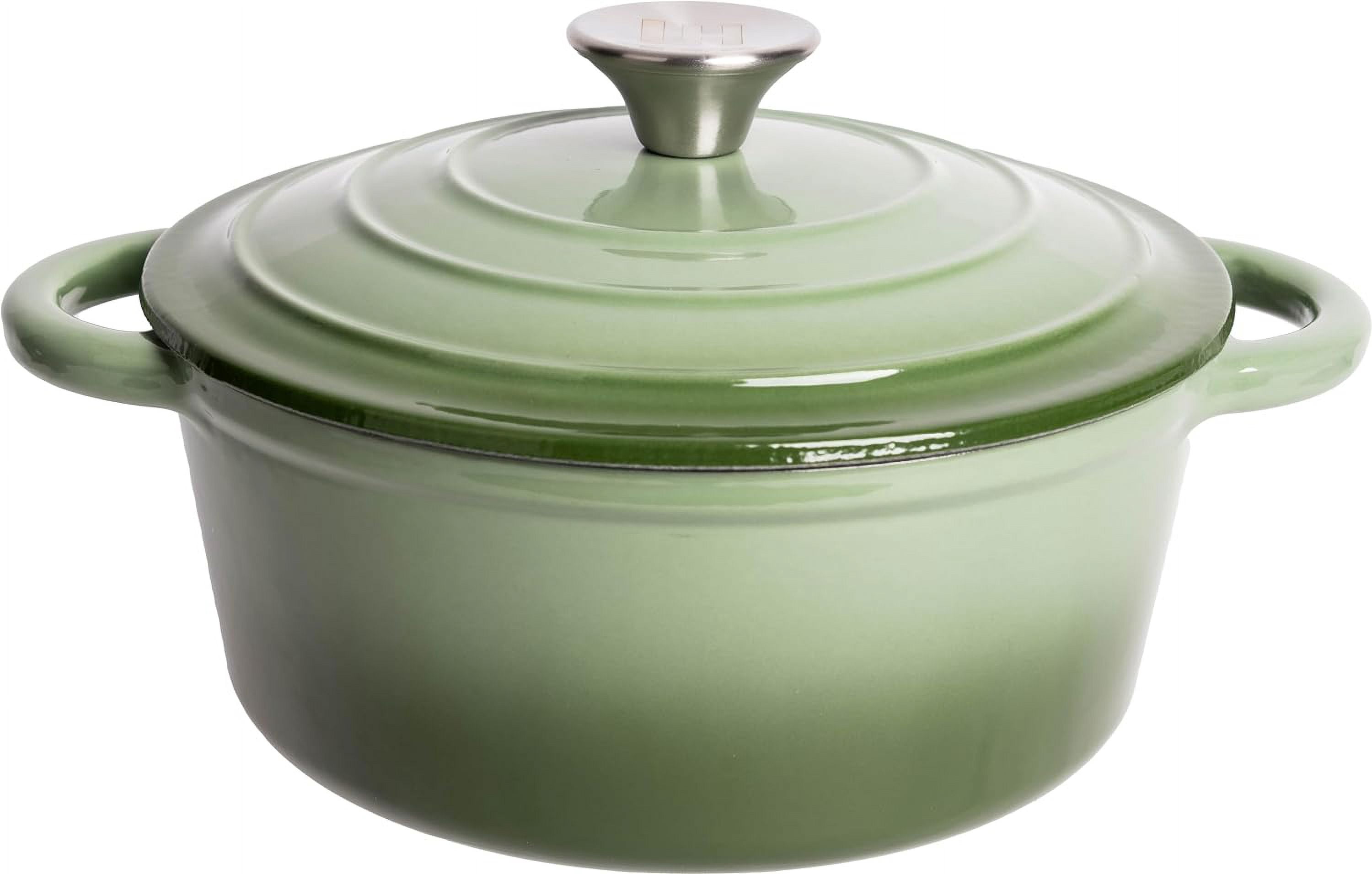 Lexi Home 2.8-Qt Enameled Cast Iron Dutch Oven with Lid & Loop Handle ...