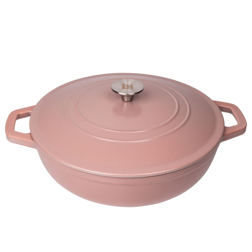 Lexi Home 5-Qt Enameled Cast Iron Dutch Oven with Lid & Loop Handle ...