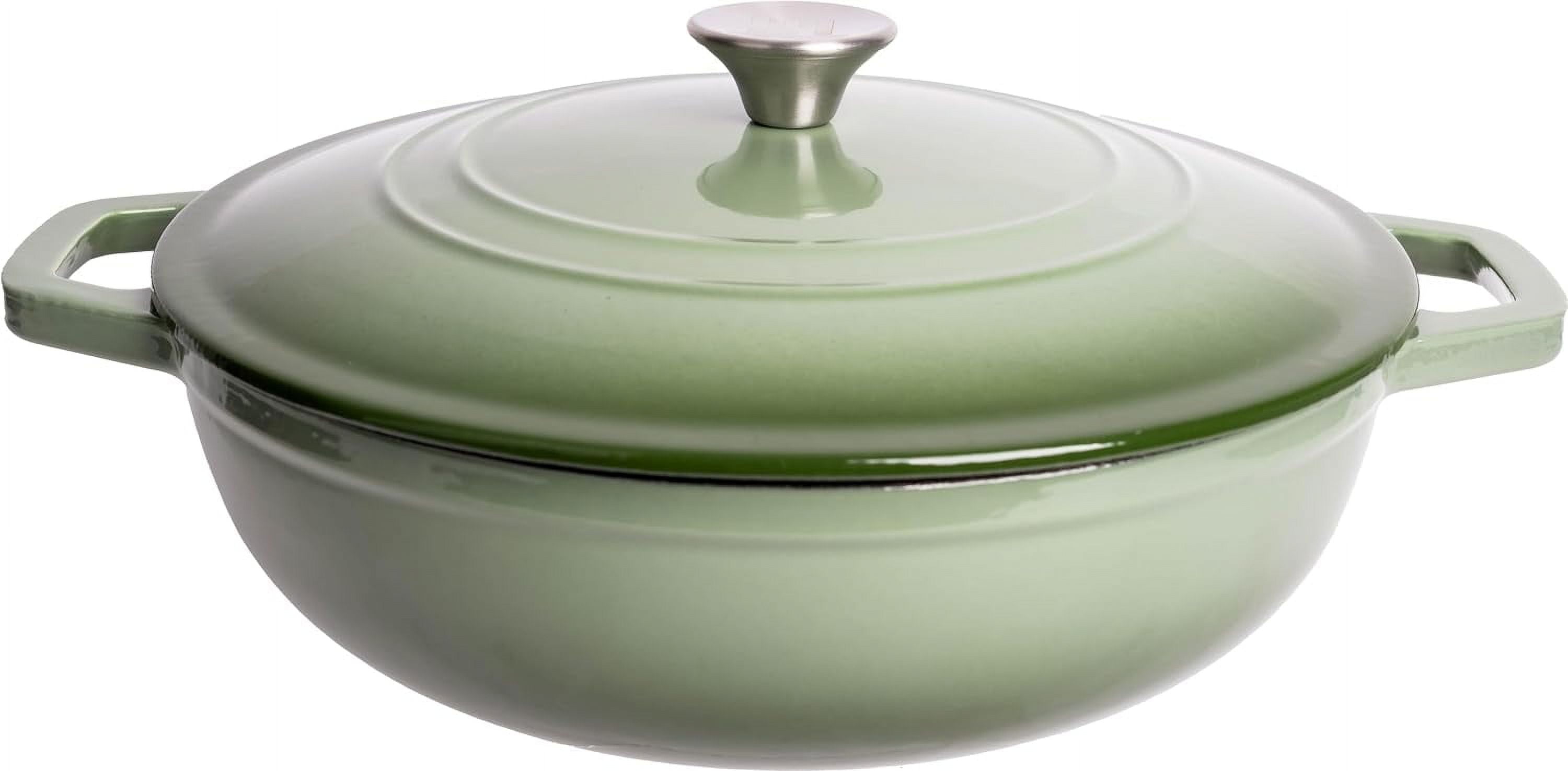 Lexi Home 5 Qt Esmaltado Hierro Fundido Horno Holandés, Verde Degradado ...