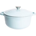 Lexi Home Enameled 6-Qt Cast Iron Dutch Oven with Lid & Loop Handle ...