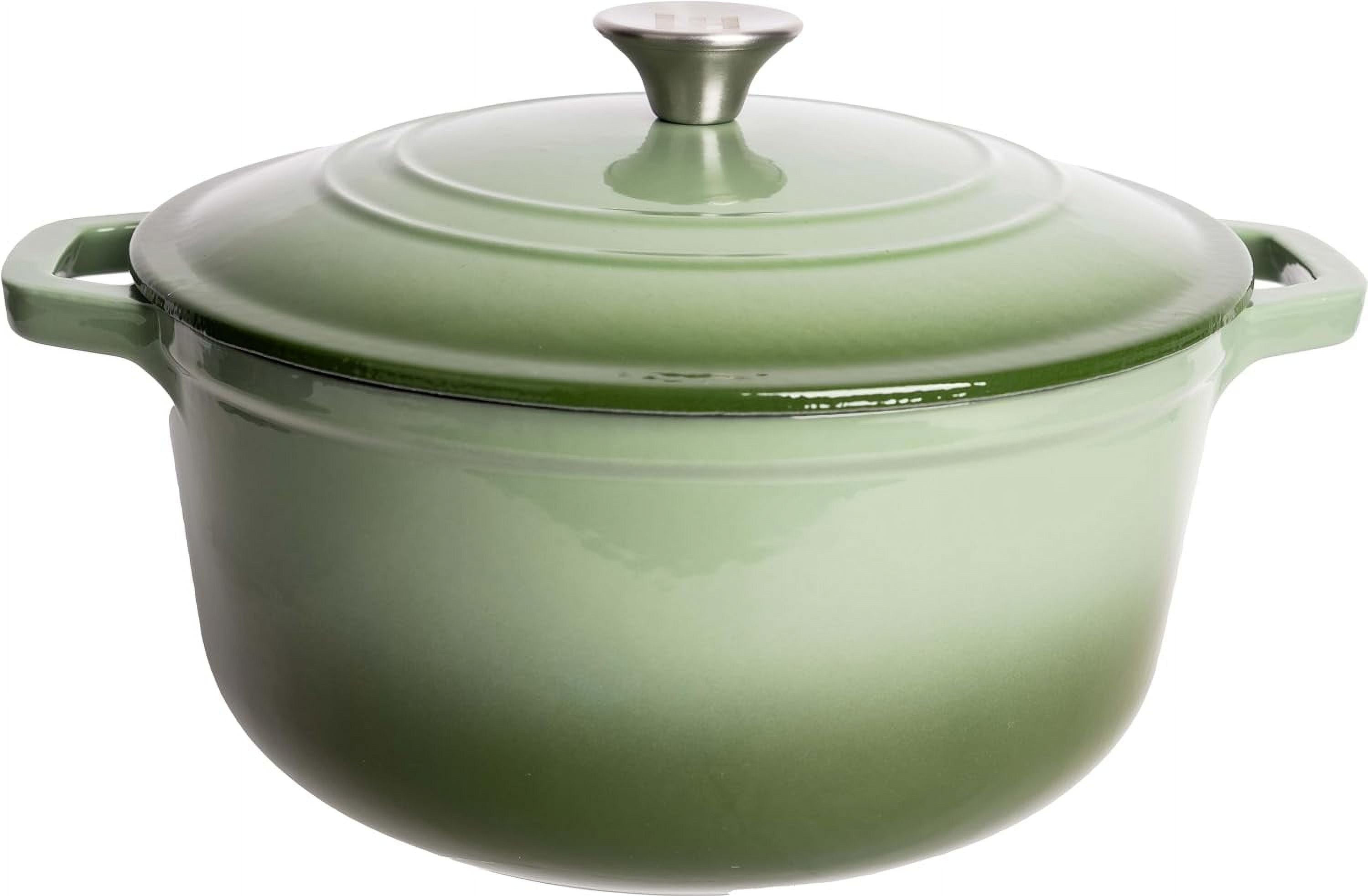 Lexi Home Enameled 6-Qt Cast Iron Dutch Oven with Lid & Loop Handle ...