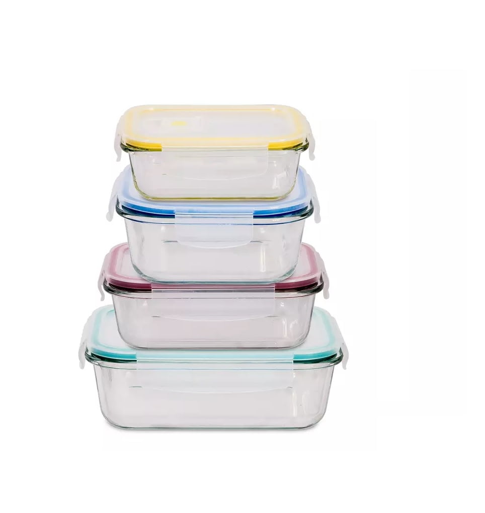 Lexi Home 8 Pc Glass Storage Containers with Vent lids - Multi-color ...