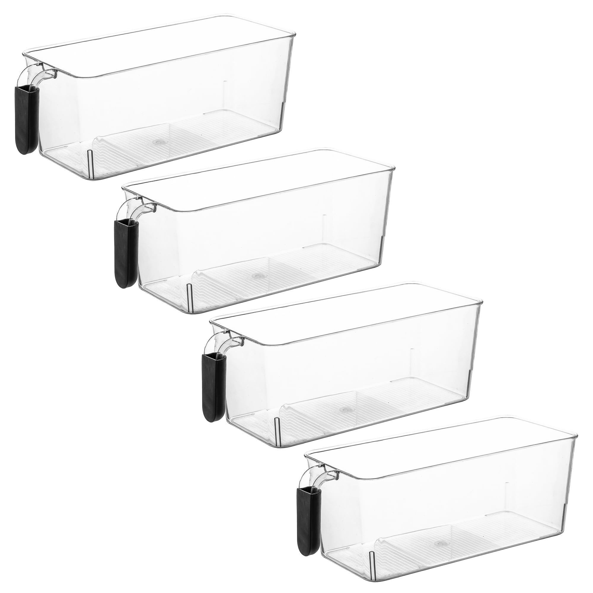 Lexi Home Clear Acrylic Storage Boxes with Compartments & Dividers ...