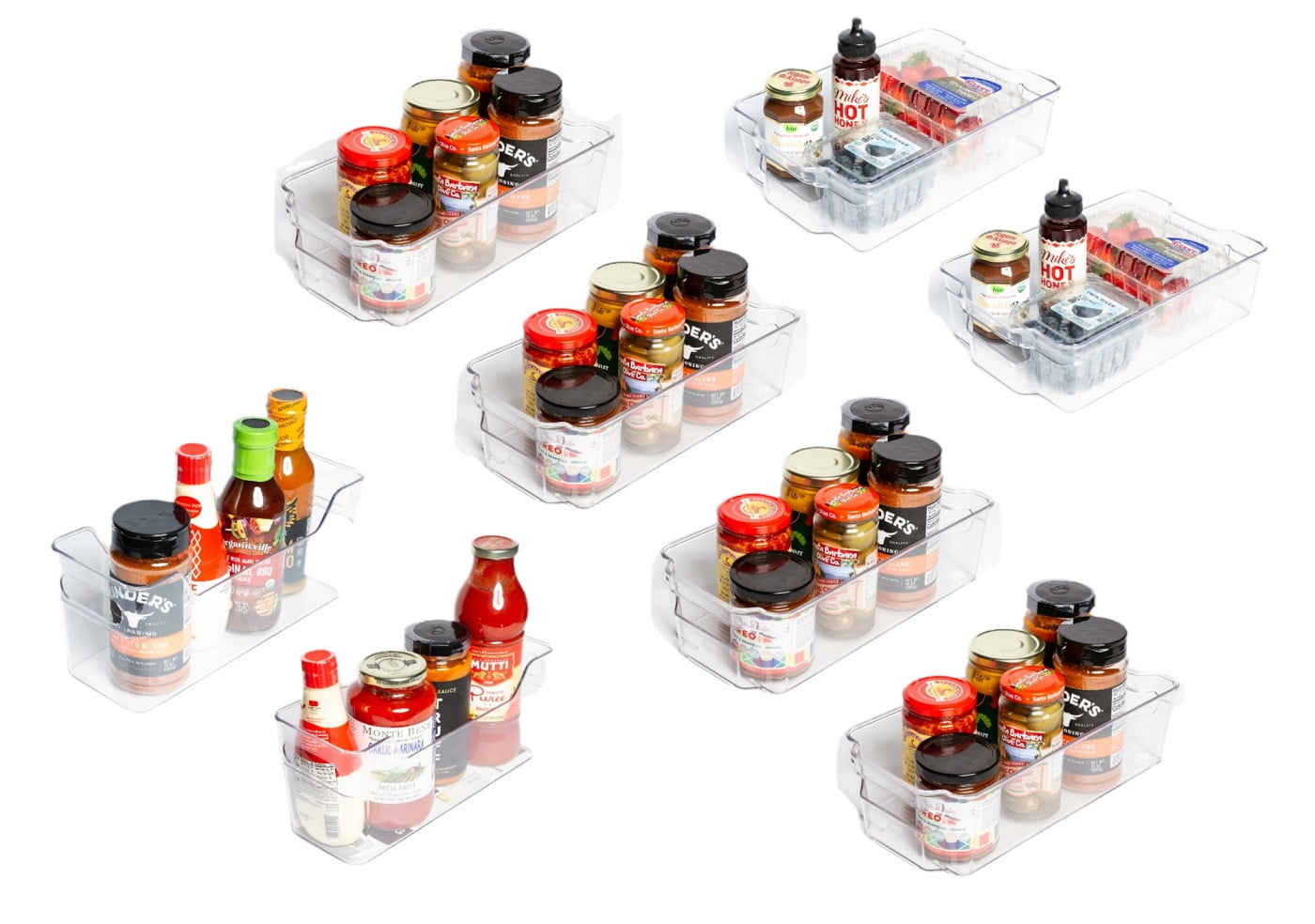 Lexi Home Refrigerator Acrylic Stackable Storage Rack Set of 8 ...