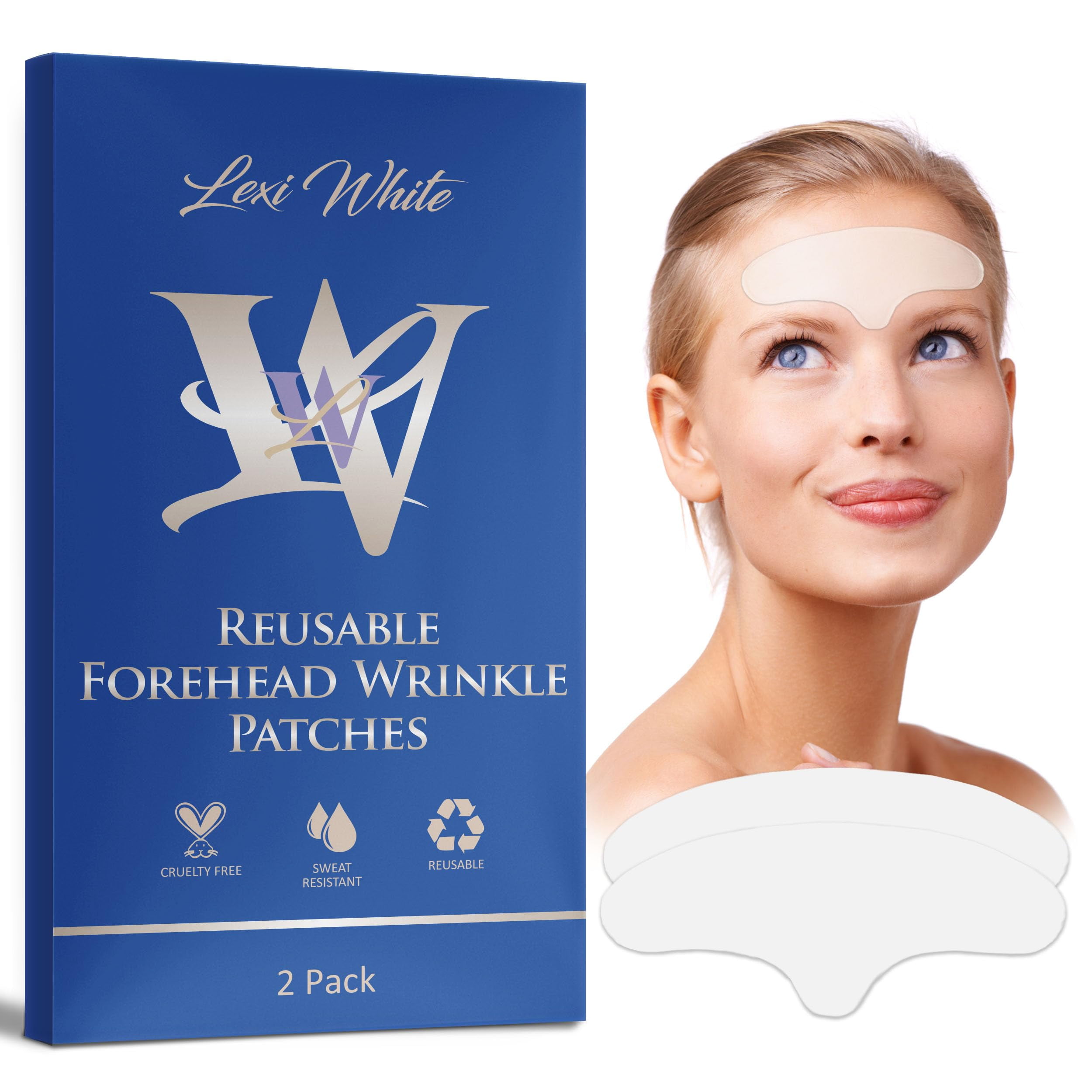 Lexi White Beauty Reusable Forehead Wrinkle Patches, Face Tape for ...
