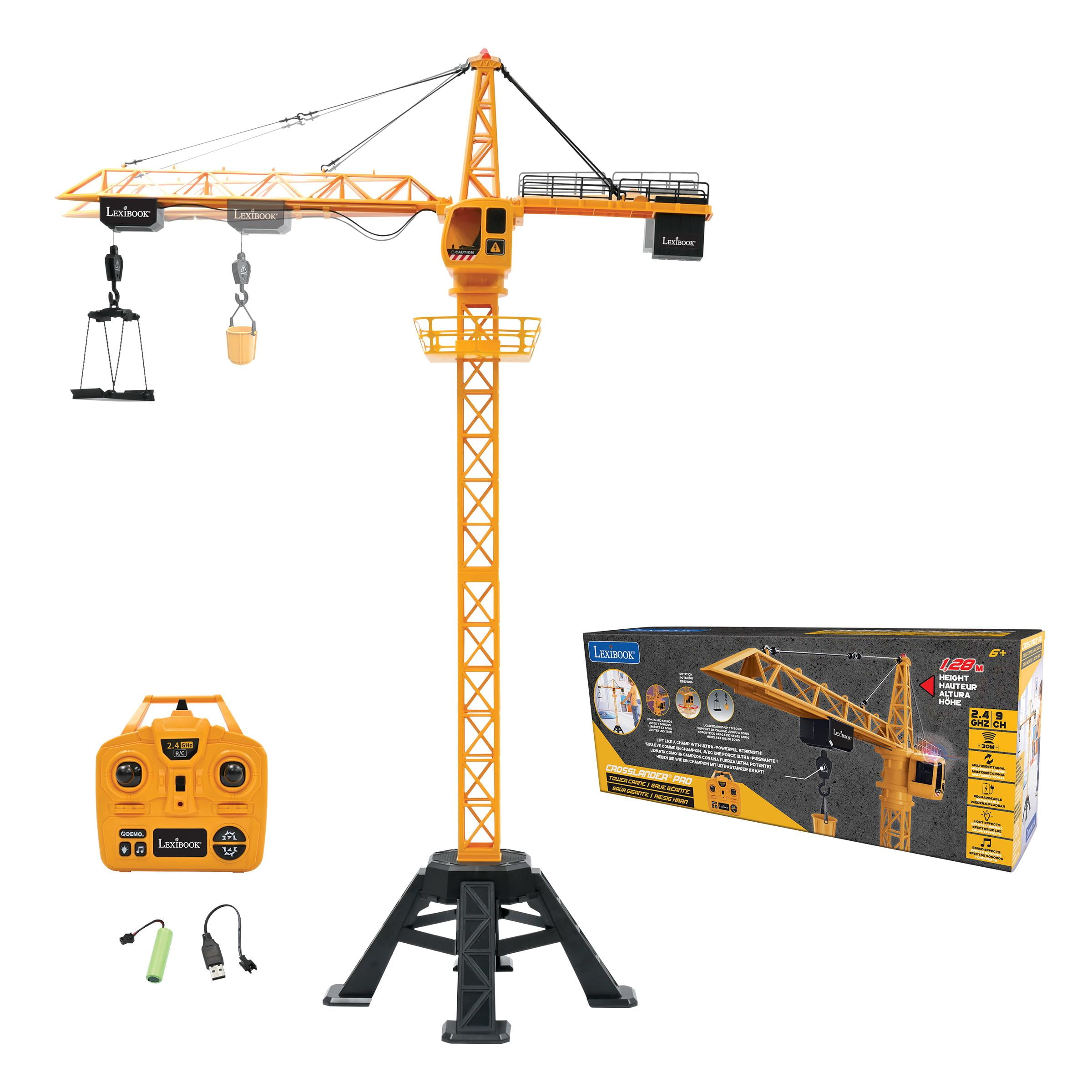 Lexibook CROSSLANDER® PRO TOWER CRANE - Get busy on the building site with this large remote ...