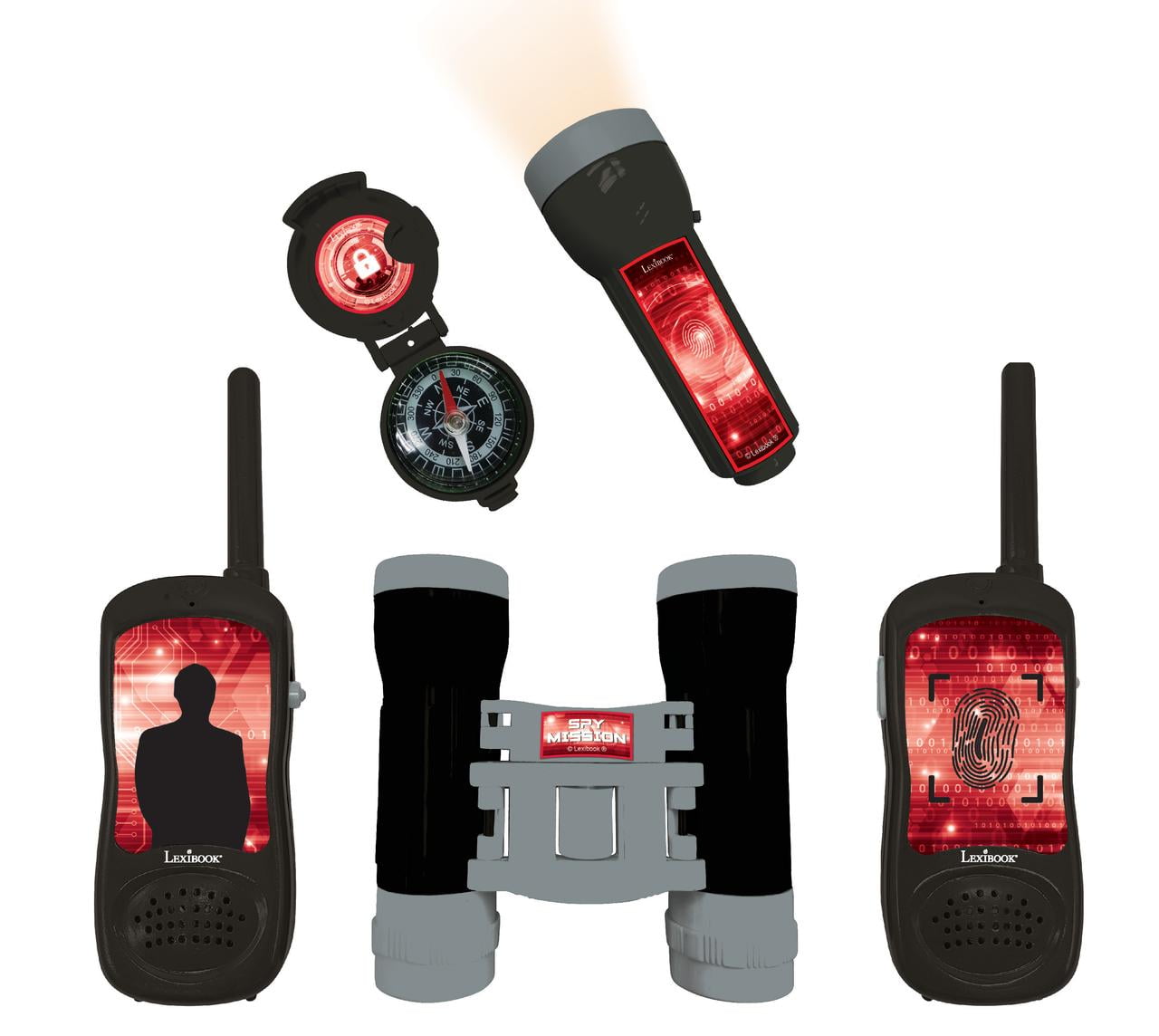 Lexibook Complete Spy set with Walkie Talkies up to 120m, binoculars ...