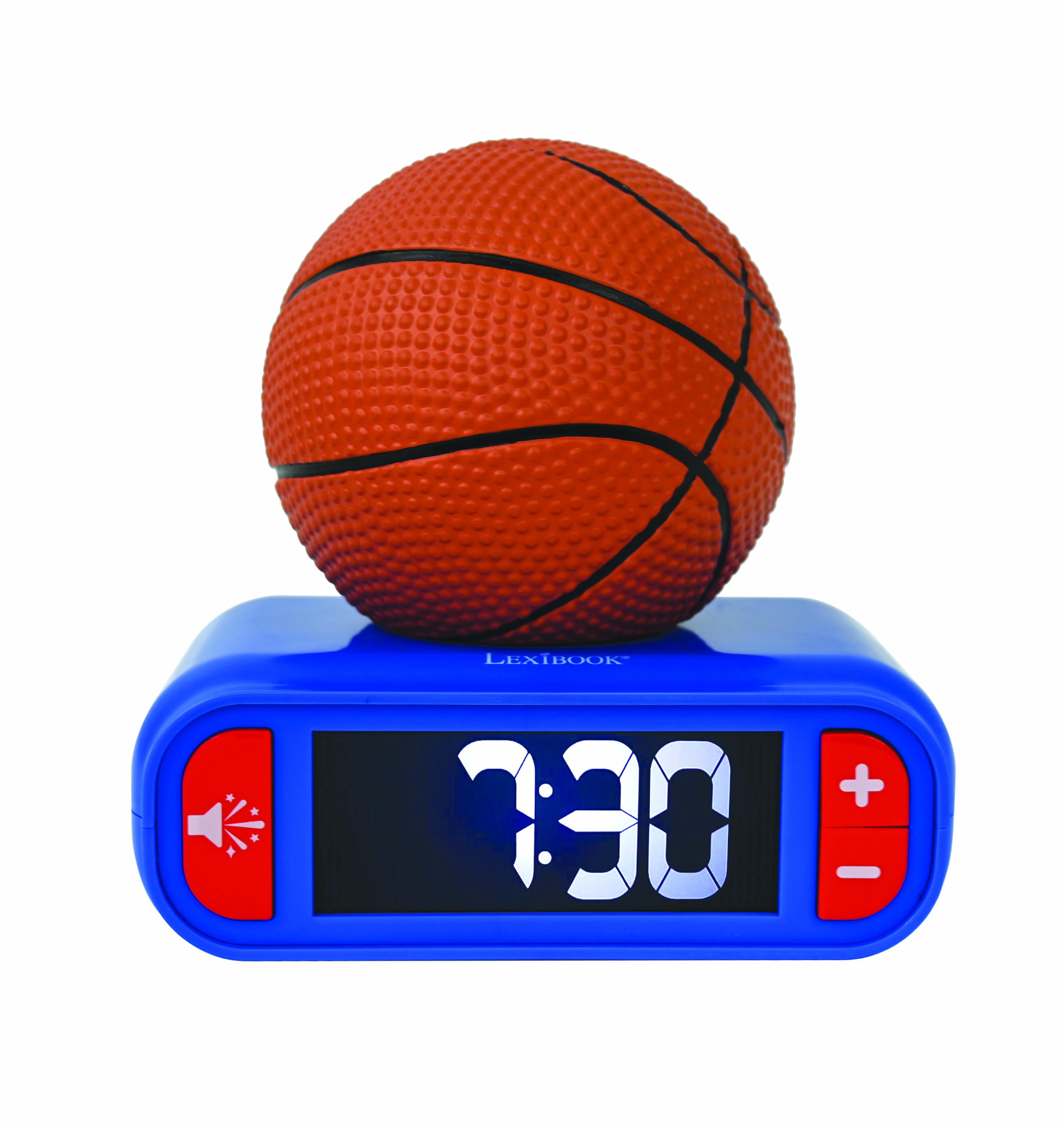 Lexibook Digital Alarm Clock With 3D Basketball Night Light And Sound ...