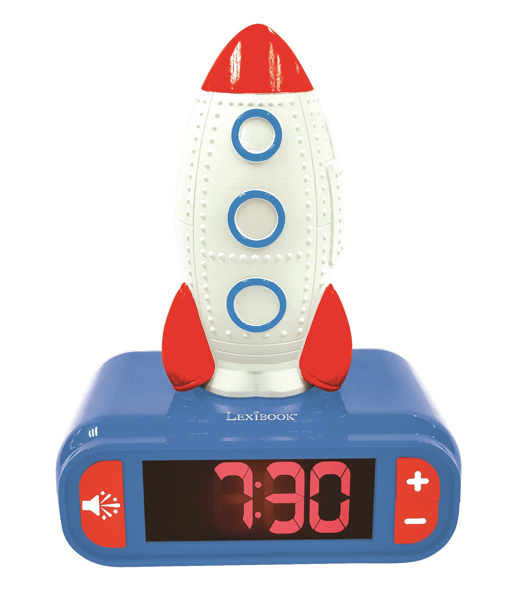 Lexibook - Rocket Digital Alarm Clock for kids with Night Light Snooze ...