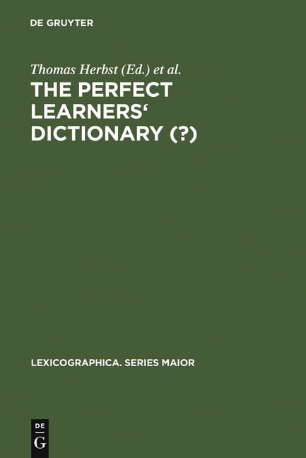 Lexicographica. Series Maior The Perfect Learners' Dictionary (?), Book ...