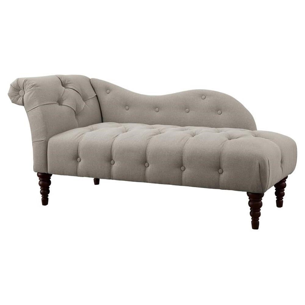 Lexicon Blue Hill 66" Traditional Textured Fabric Chaise in Brown ...
