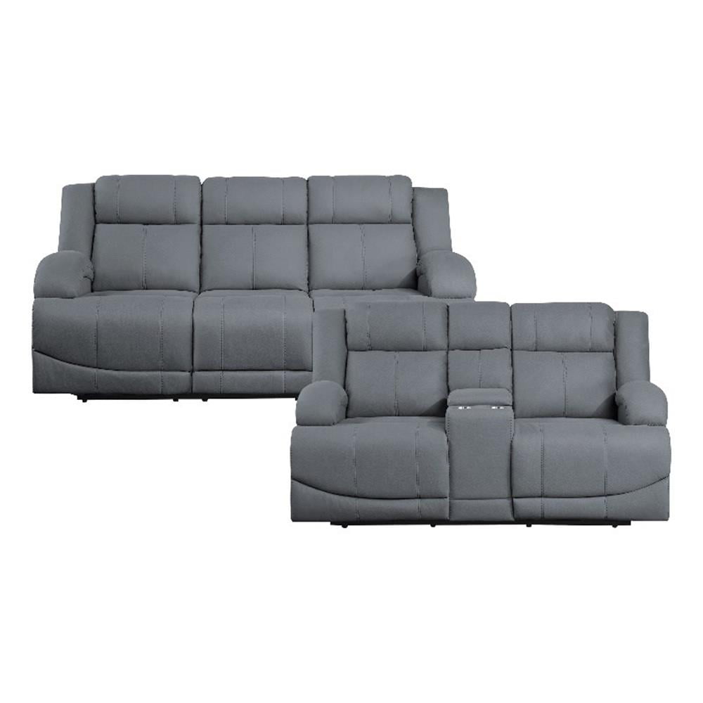 Lexicon Camryn Microfiber 2-Piece Upholstered Power Reclining Sofa Set ...