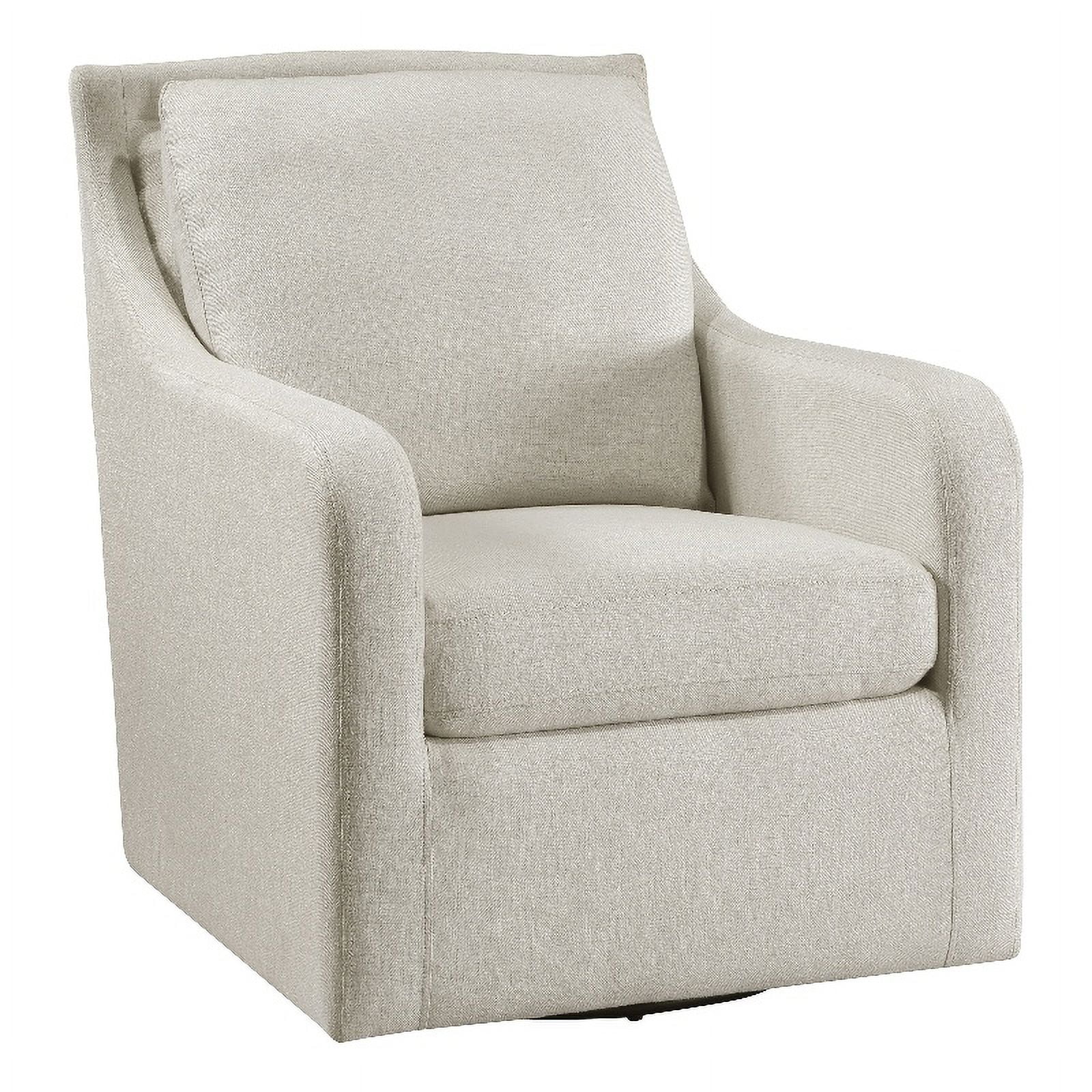 Lexicon Claymont Fabric Upholstered Swivel Chair in Beige - Walmart.com