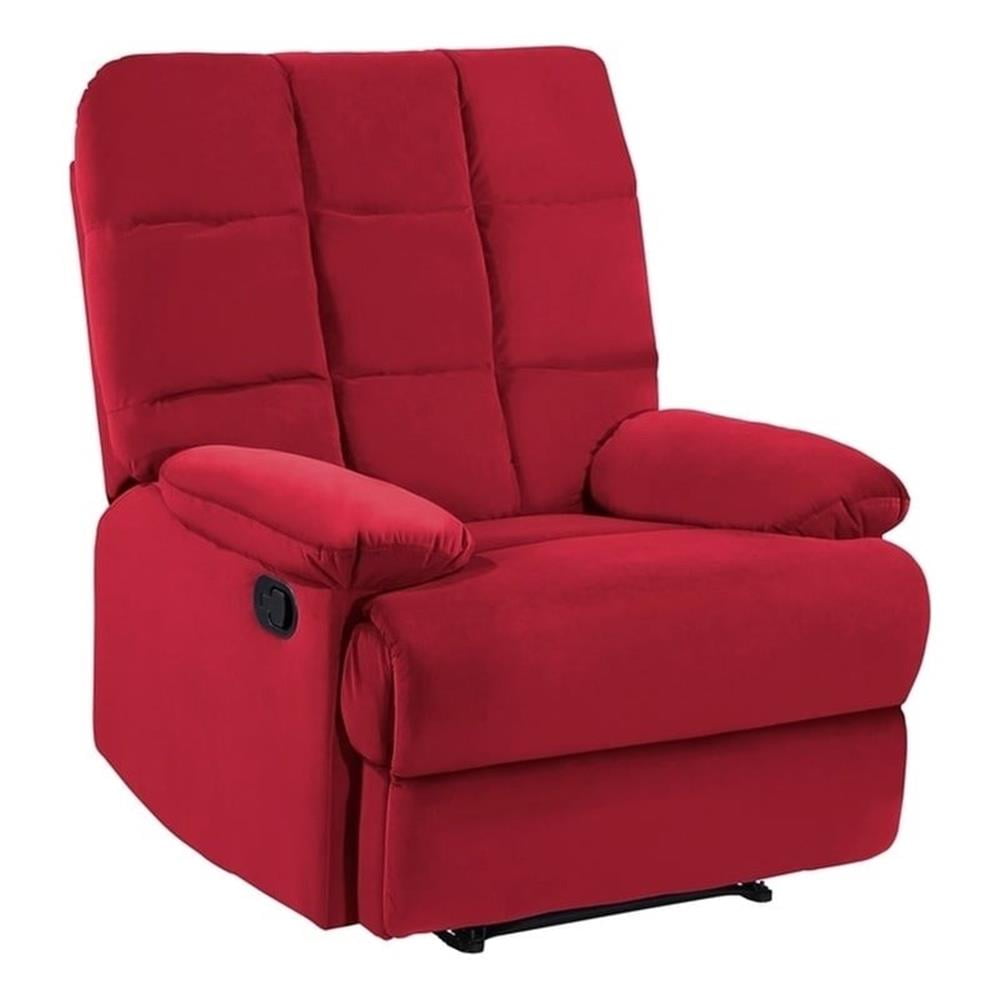 Lexicon Colin Velvet Manual Recliner in Red for Adults - Walmart.com