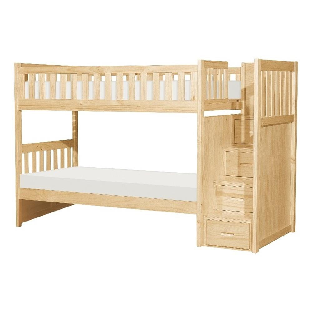 Lexicon Bartly Pine Wood and MDF Board Twin/Twin Step Bunk Bed in ...