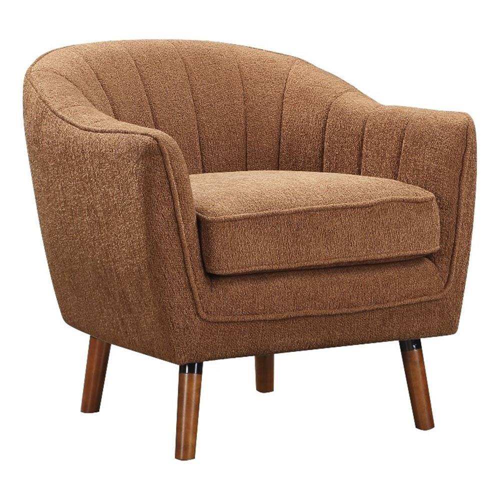Lexicon Cutler Fabric Upholstered Accent Chair in Rust - Walmart.com