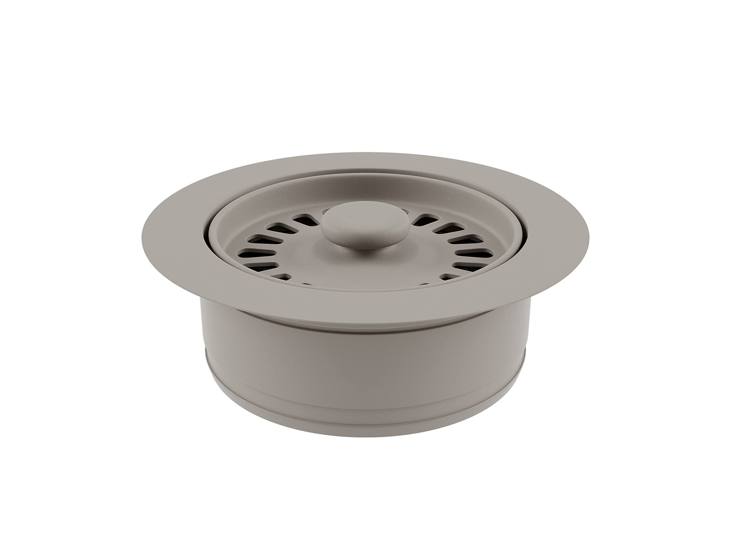 Lexicon Disposal Flange for Quartz Kitchen Sink with Concrete Colored Finish Fits 3.5 Inch Drain ...