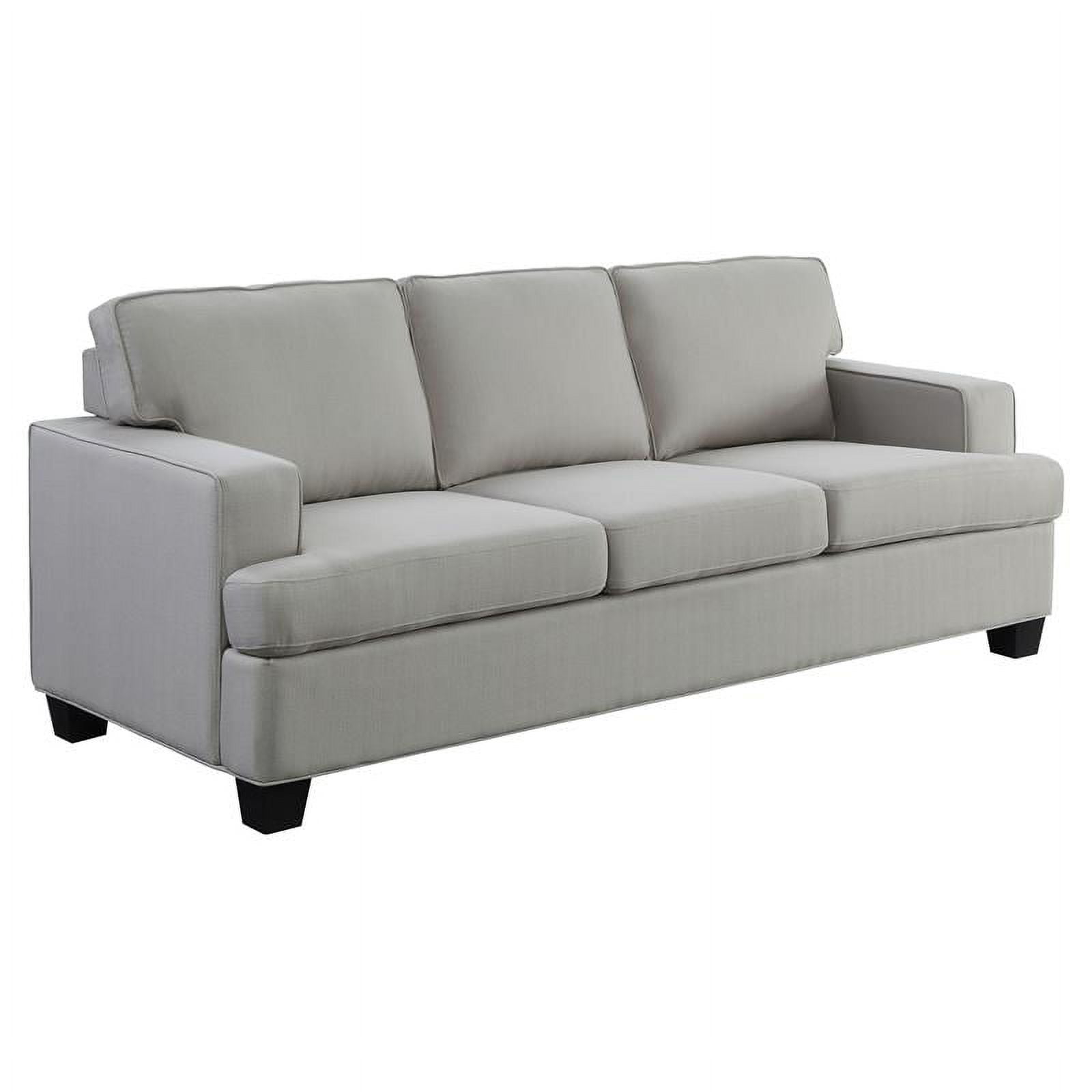 Lexicon Elmont 84" Transitional Polyester Fabric Sofa in Gray - Walmart.com