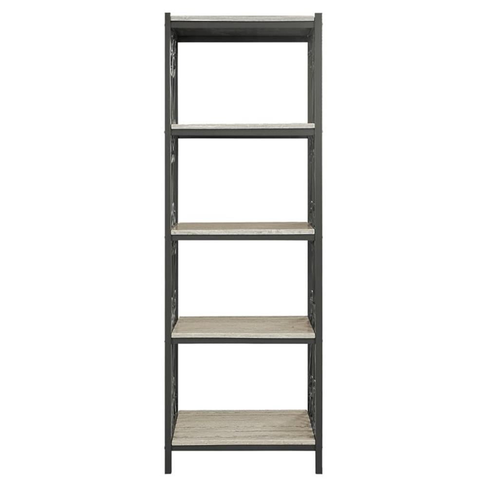 Lexicon Fairhope 5 Shelf Faux Marble Bookcase in Black - Walmart.com