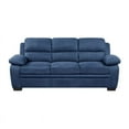 Lexicon Holleman Fabric Upholstered Sofa in Blue Color - Walmart.com