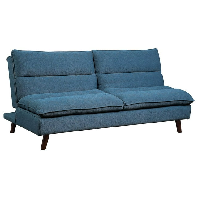 Lexicon Home Mackay Convertible Click Clack Sofa in Blue Upholstery ...