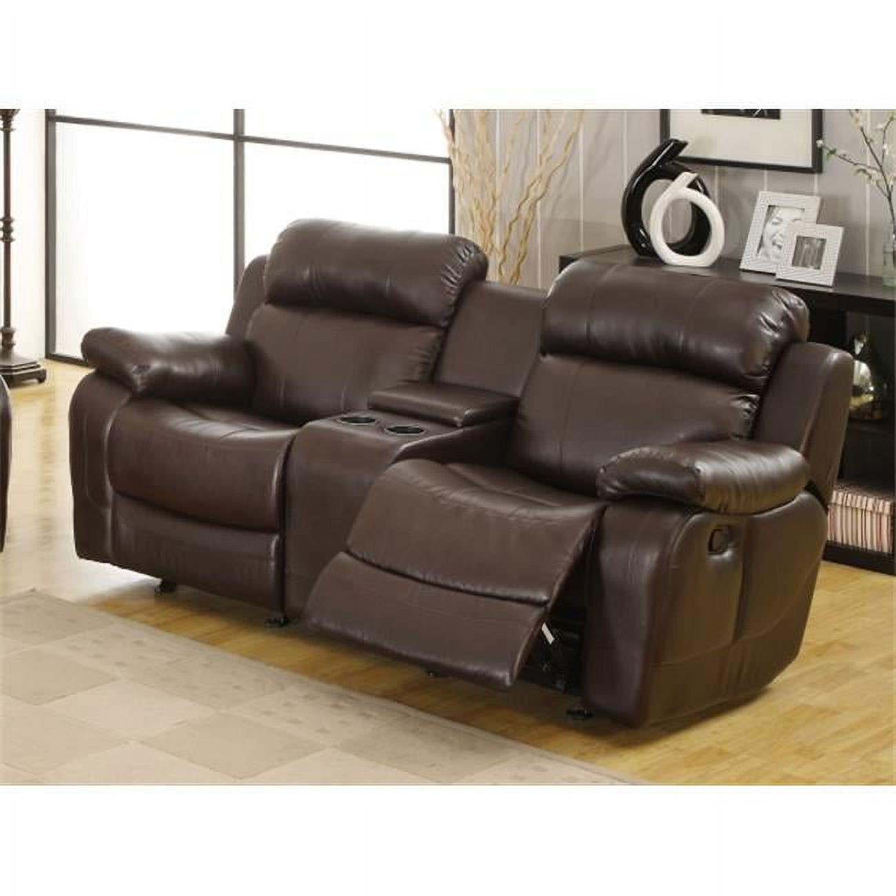Lexicon Marille Double Glider Reclining Loveseat with Center Console in ...