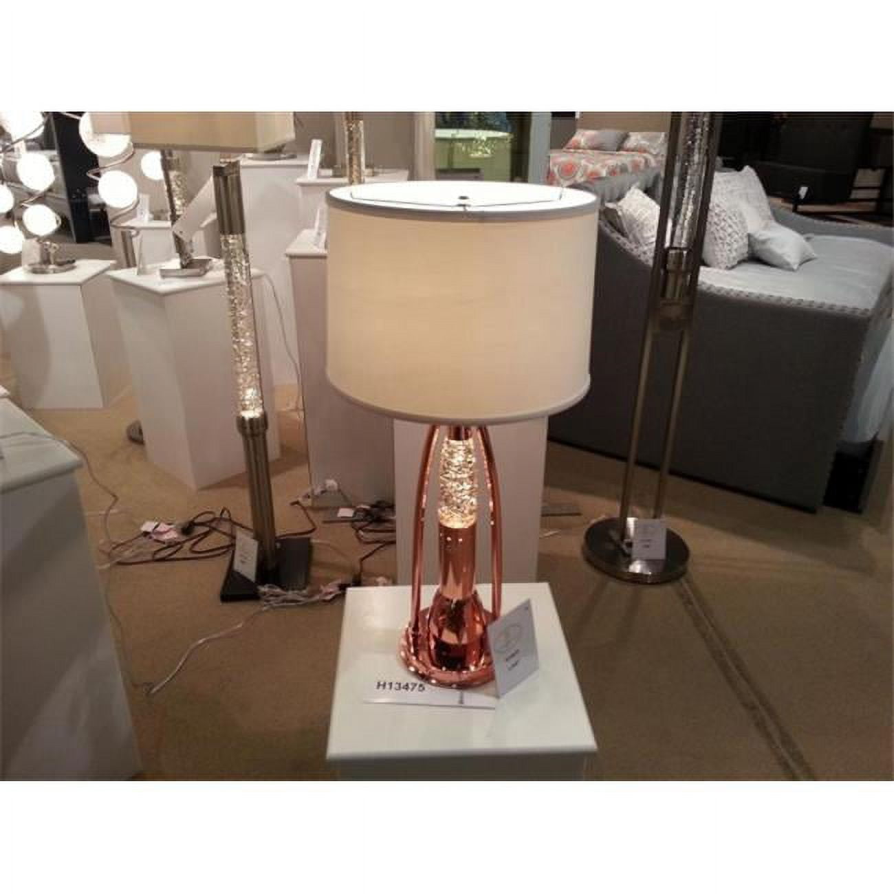 Lexicon Modern Metal Base Table Lamp in Satin Copper - Walmart.com