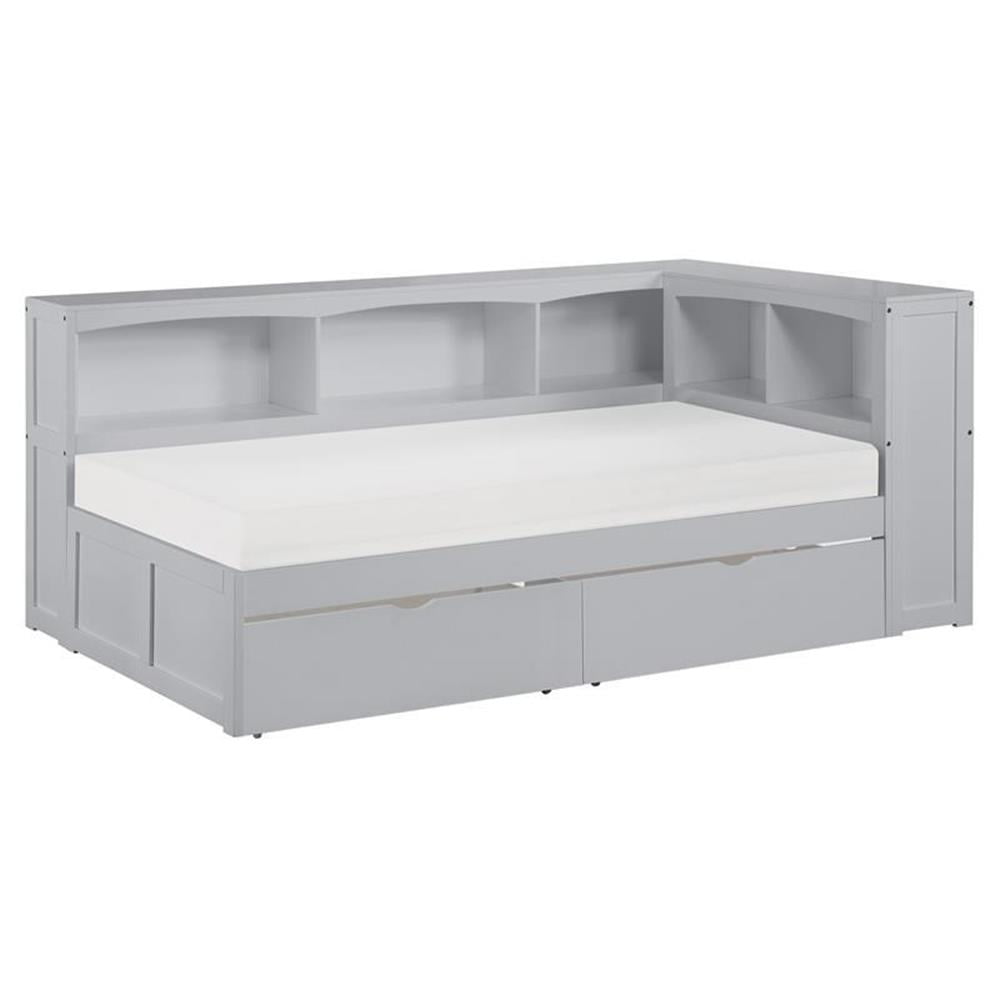 Lexicon Orion 5-Shelf Wood Twin Bookcase Corner Bed with Storage Boxes ...