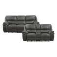 Lexicon Proctor 2-Piece Microfiber Power Reclining Sofa Set in Gray ...