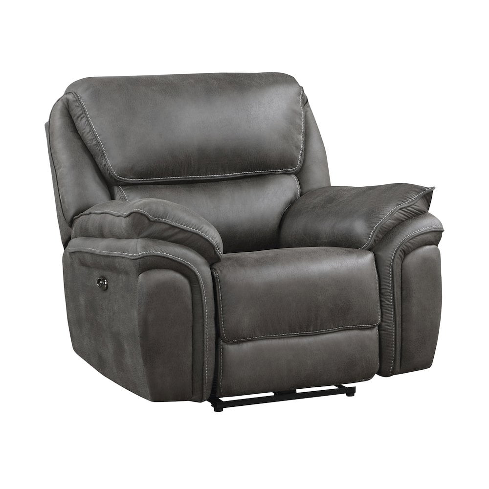 Lexicon Proctor Microfiber Manual Rocker Reclining Chair in Gray ...