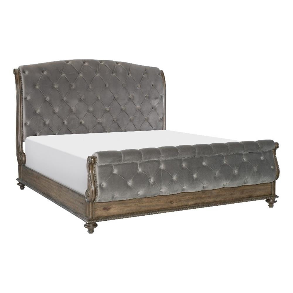 Lexicon Rachelle Queen Bed in Weathered Pecan/Gray - Walmart.com