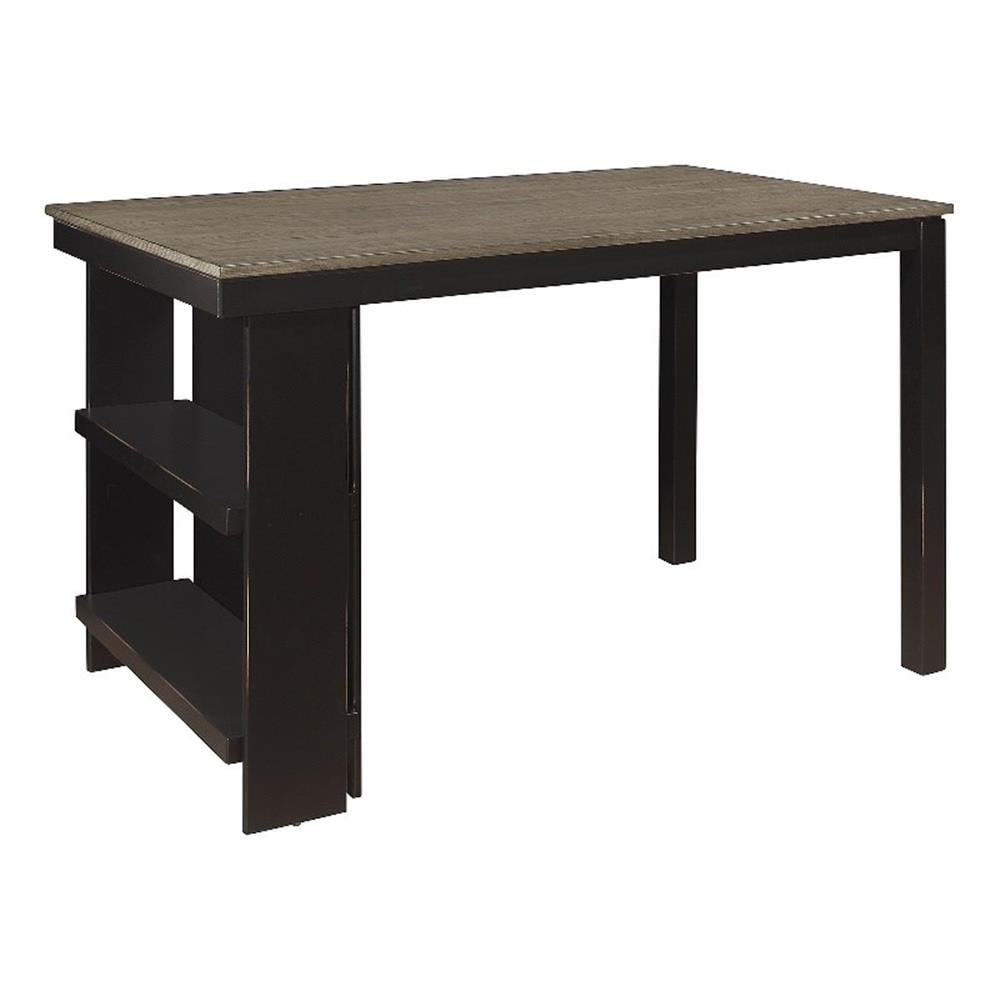 Lexicon Stratus Counter Height Wood Table in Gray and Black with ...