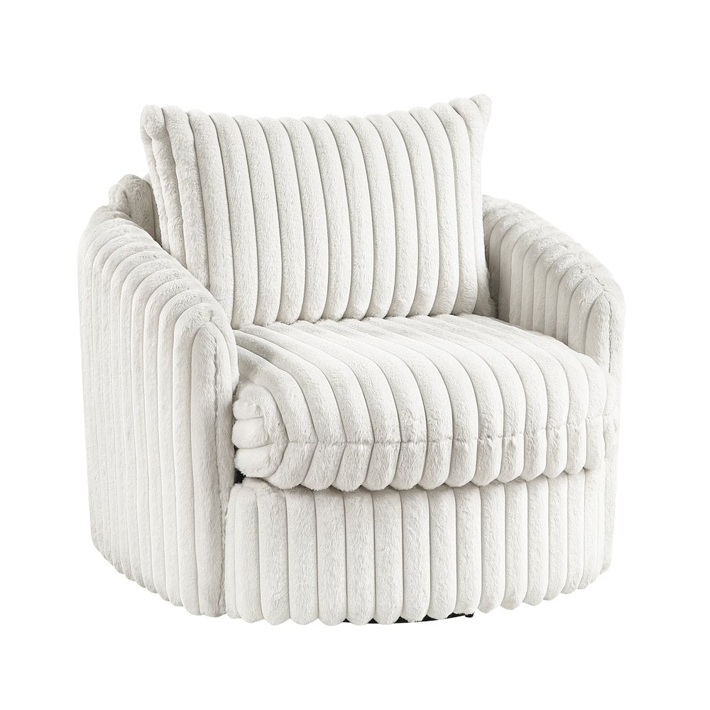 Lexicon Tomball Corduroy Swivel Chair in Beige - Walmart.com