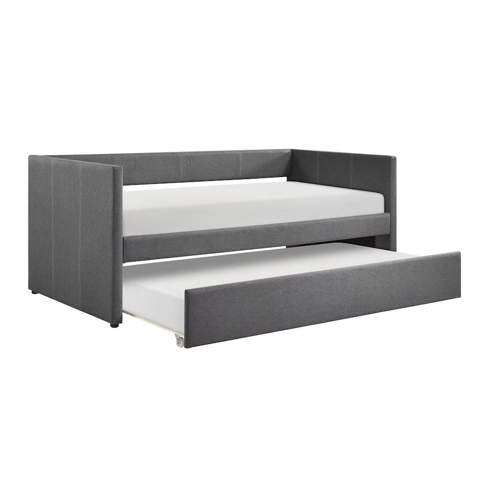 Lexicon Trudy Textured Daybed with Trundle in Dark Gray - Walmart.com