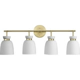 Lexie Collection Four-Light Brushed Gold Contemporary Vanity Light ...