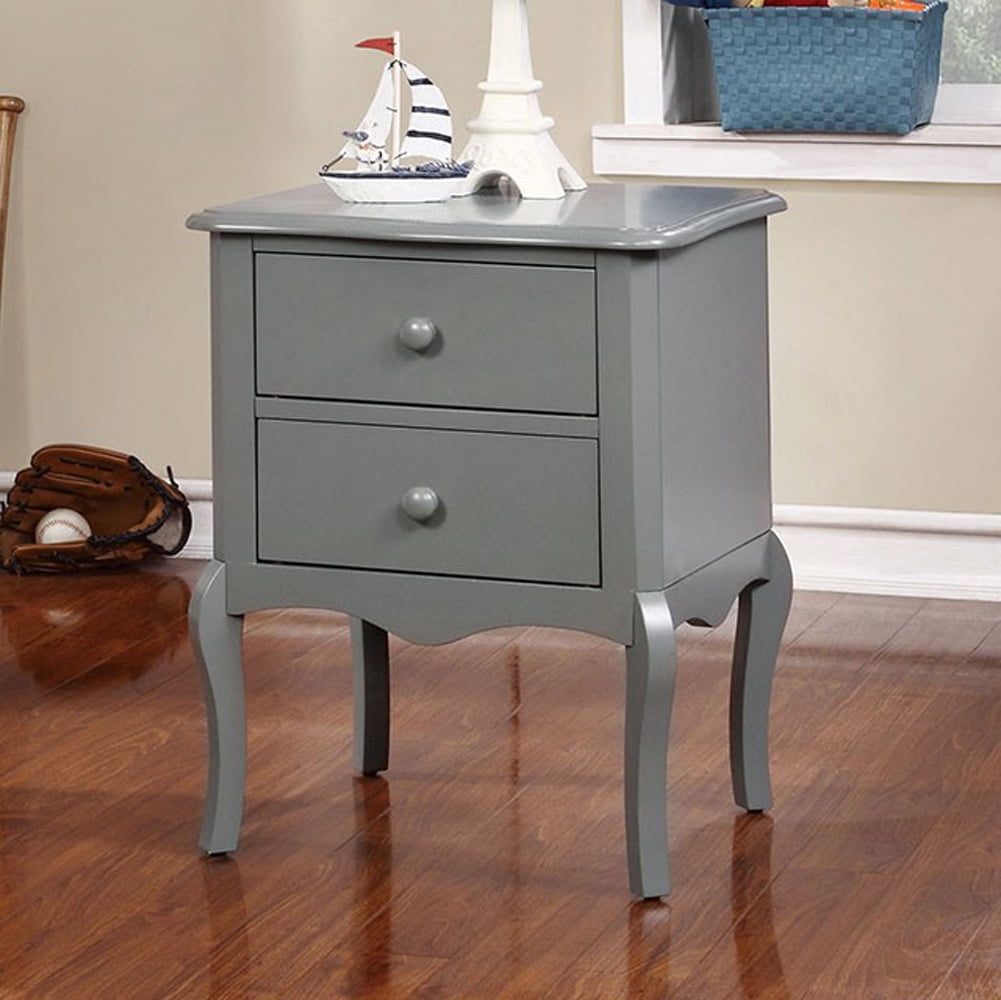 Lexie Traditional Style Night Stand Gray - Walmart.com
