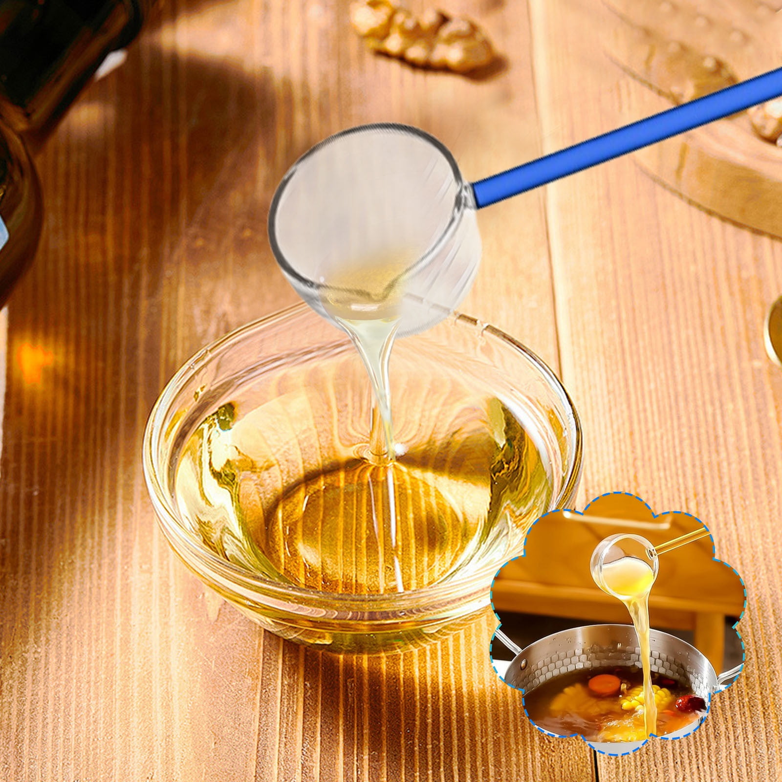 Lexifdre High Borosilicate Spoon A Hot Oil Spoon That Can Be Heated ...