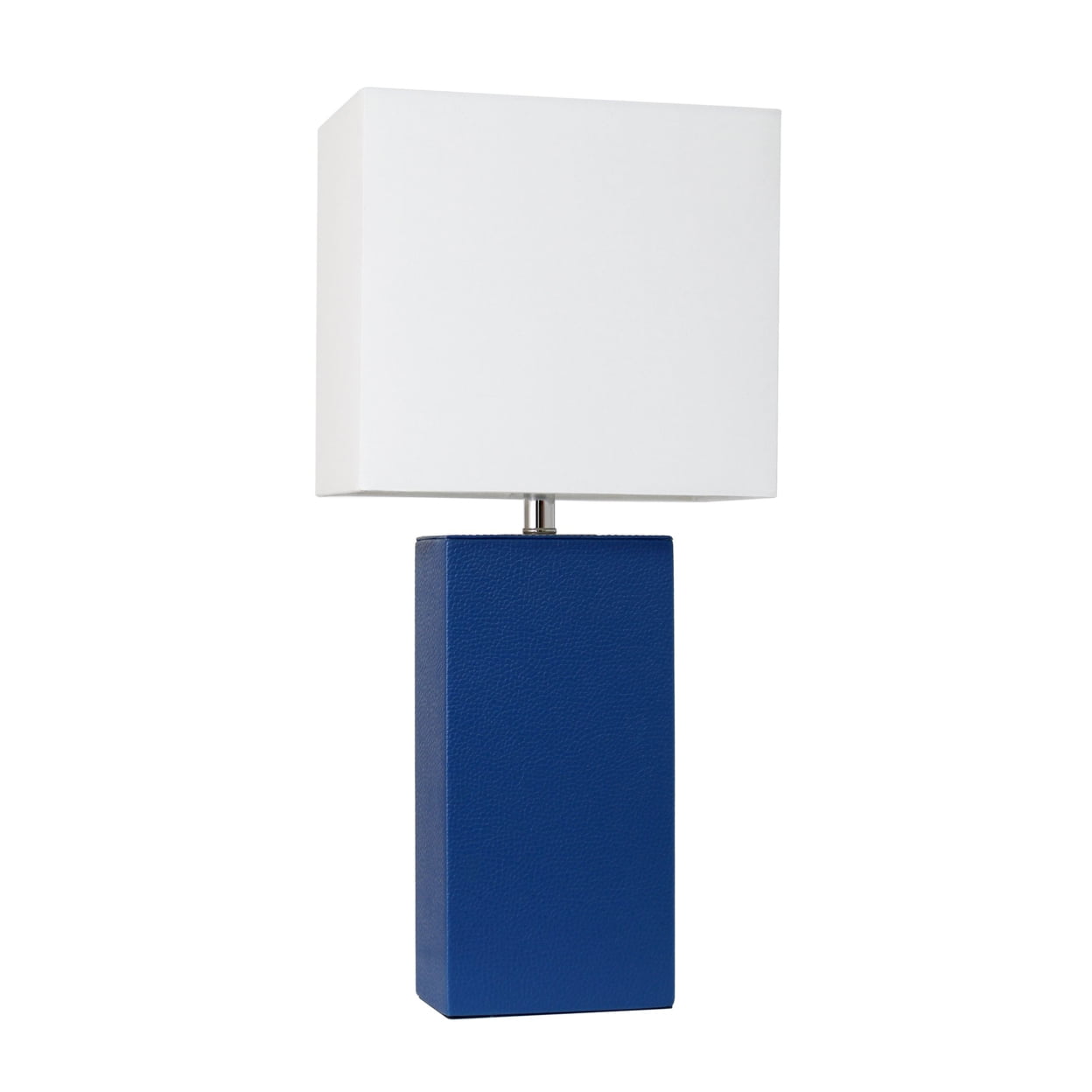 Lexington 21" Leather Base Modern Home Decor Bedside Table Lamp With ...