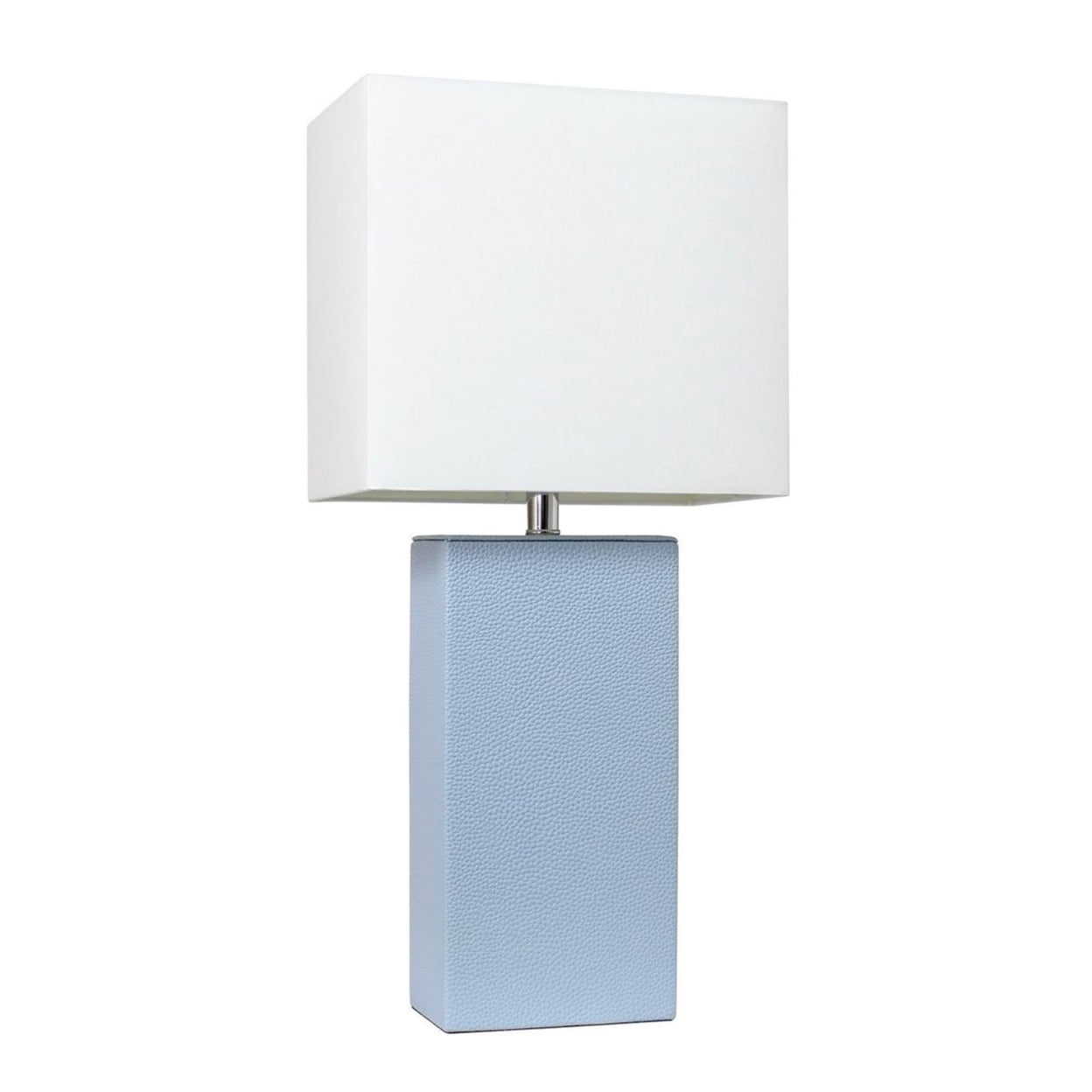 Lexington 21" Leather Base Modern Home Decor Bedside Table Lamp With ...