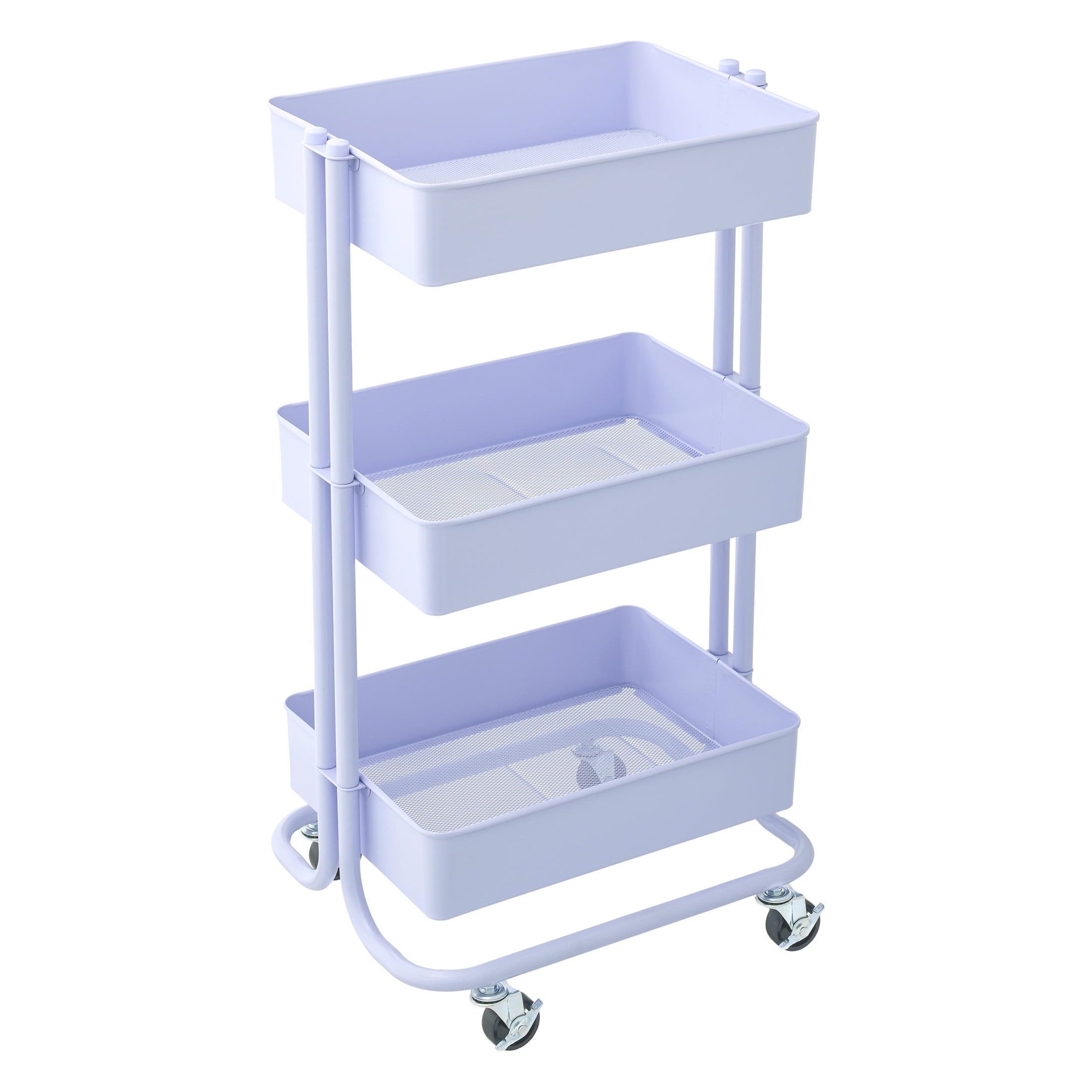 Lexington 3-Tier Rolling Cart by Simply Tidy - Mobile Metal Storage ...
