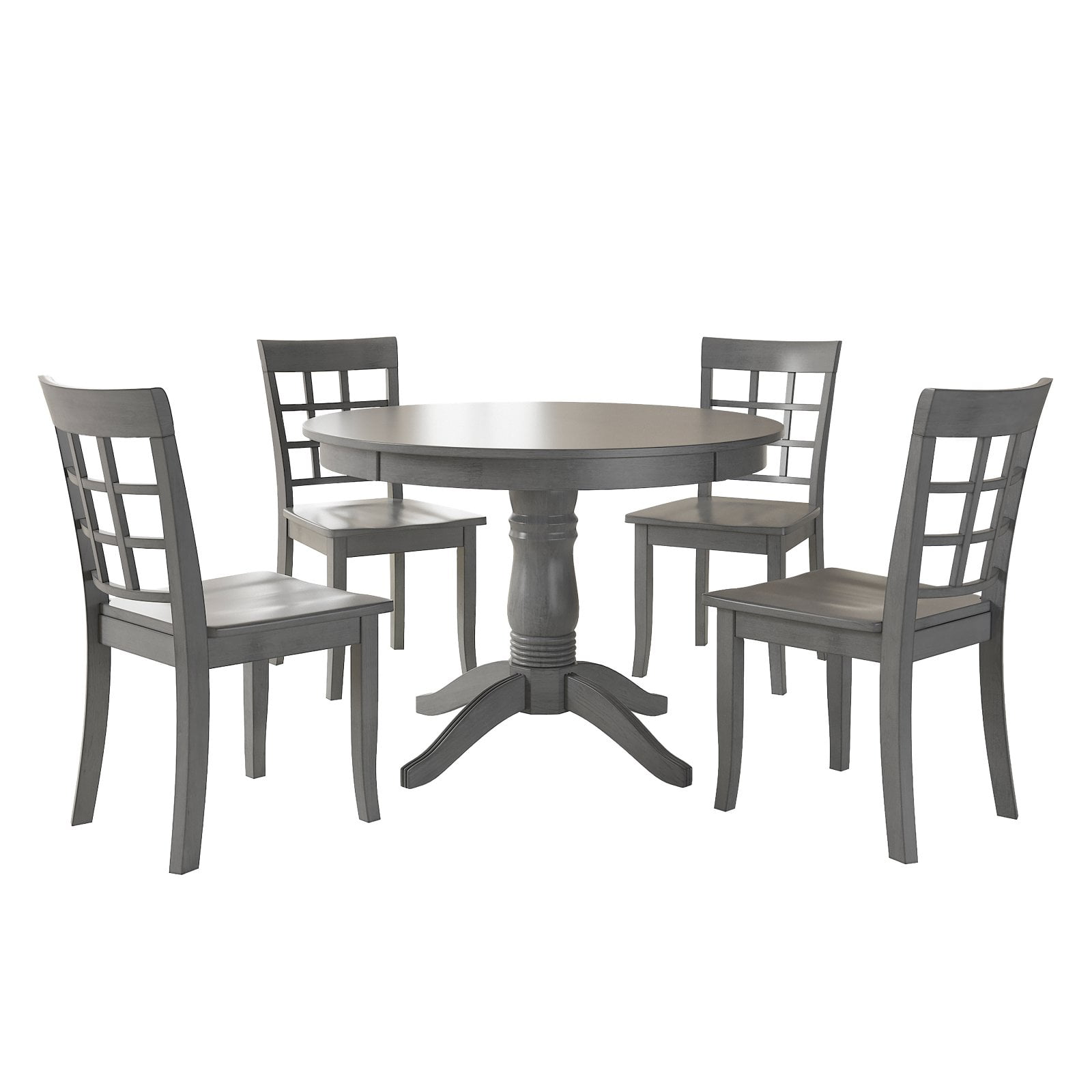 Lexington 5-Piece Wood Dining Set - Round Table & 4 Chairs - Walmart.com