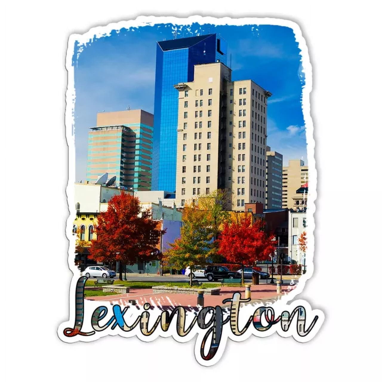 Lexington Kentucky Sticker Cityscape Travel Stickers Phone Decal Water ...