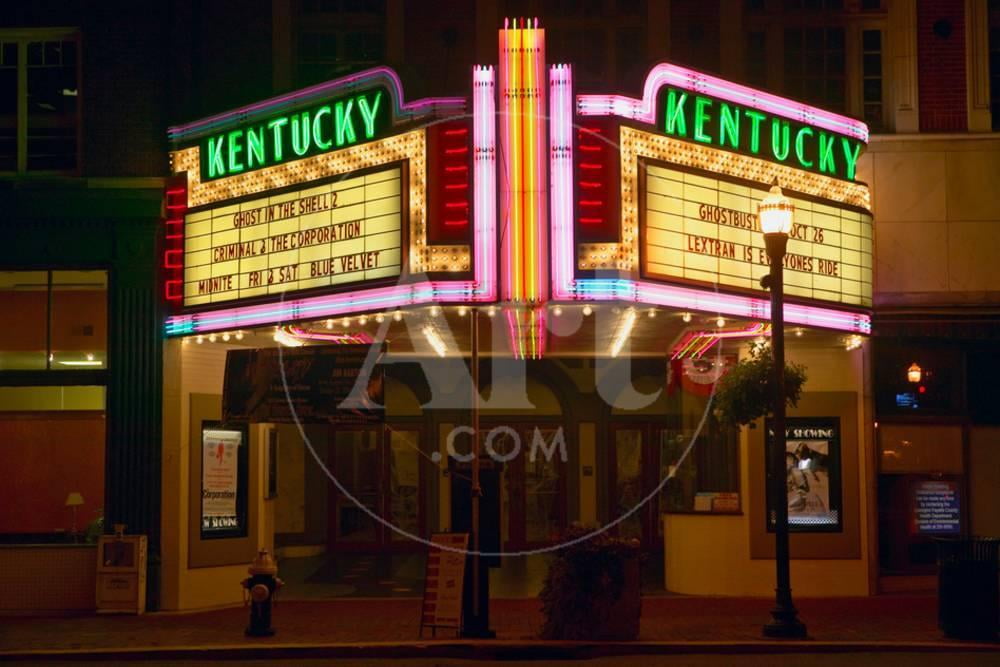 Lexington Kentucky neon marquee sign for movie theater saying Kentucky ...