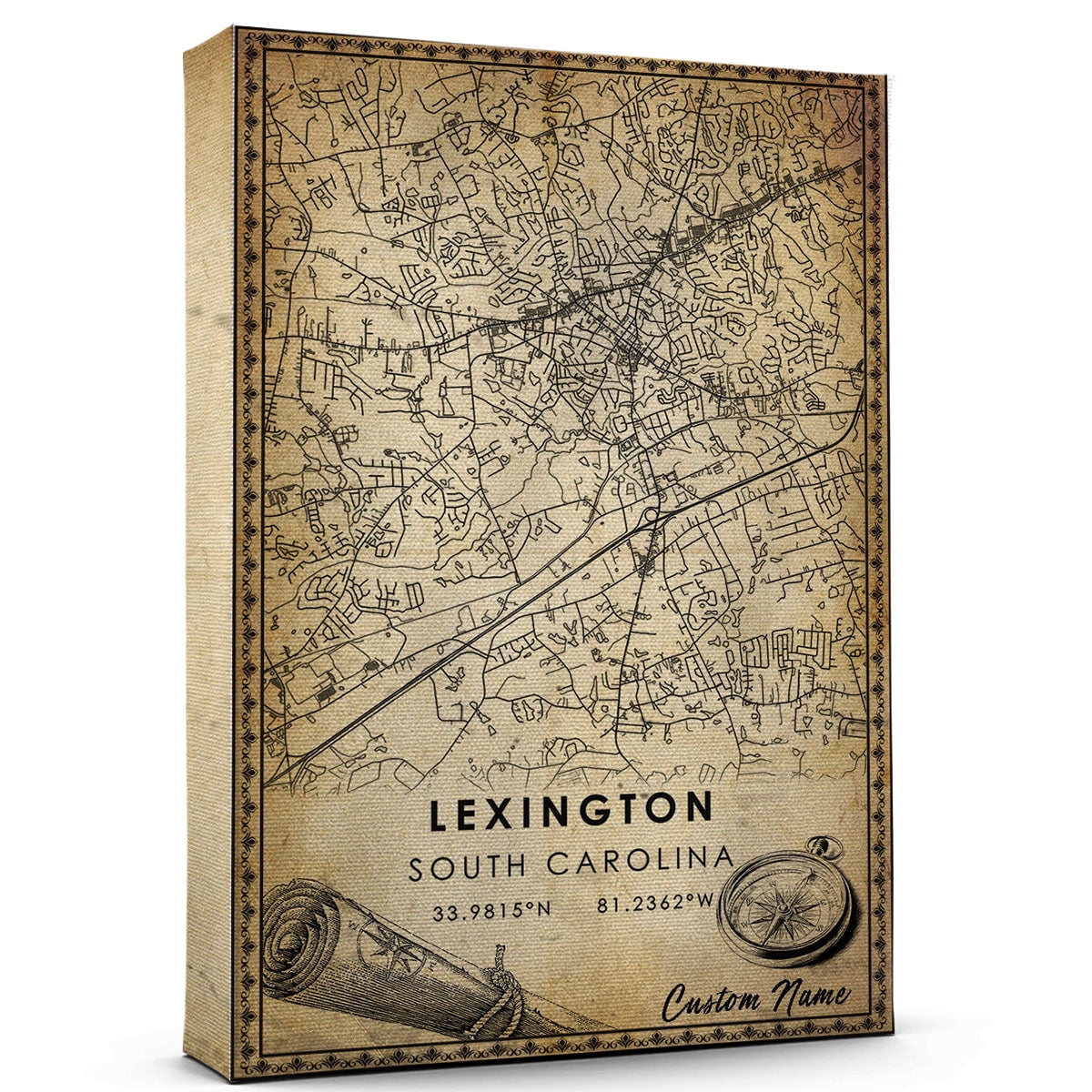 Lexington Map Poster, South Carolina Map Art Poster, Canvas, Lexington ...