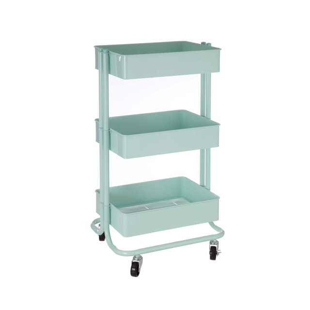 Lexington Mint 3-Tier Metal Rolling Cart by Simply Tidy - Multi ...