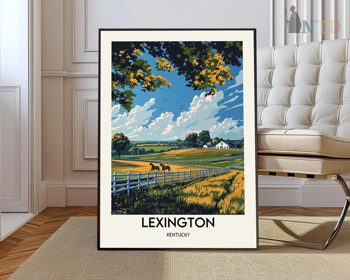 Lexington Travel Poster Kentucky, Lexingtonlexington Poster Print ...
