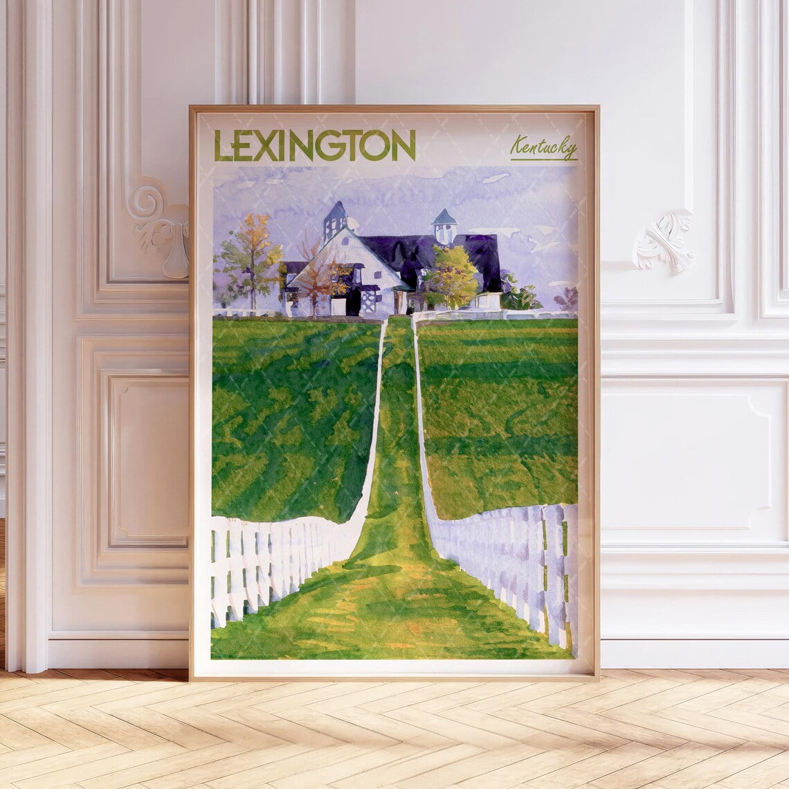 Lexington Watercolor Poster - Lexington Wall Art - Kentucky Travel ...