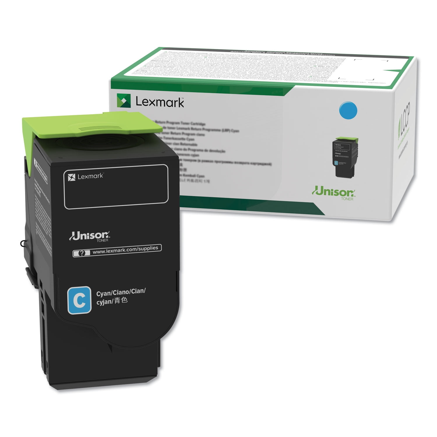 Lexmark - Cyan - original - toner cartridge LRP - for Lexmark CS421dn ...