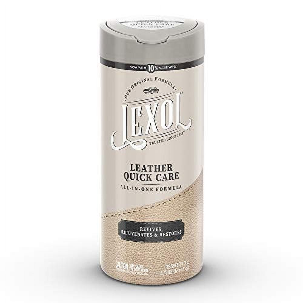 Lexol Leather Quick Care Wipes, 28-Count Pack of Leather Care Wipes ...